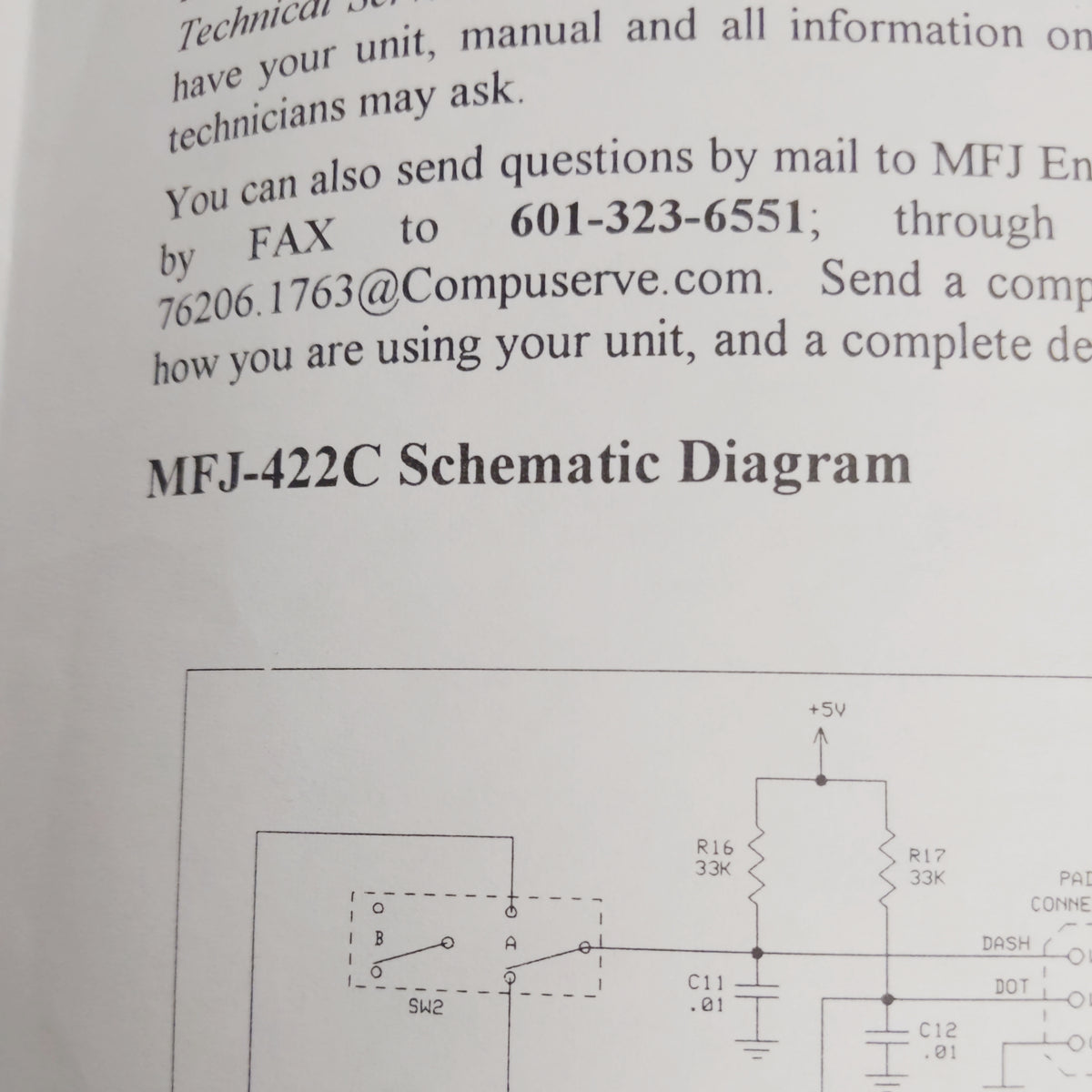 MFJ-422C, MFJ-422CX Iambic Keyer Paddle Combo Instructions – FatCat.Parts
